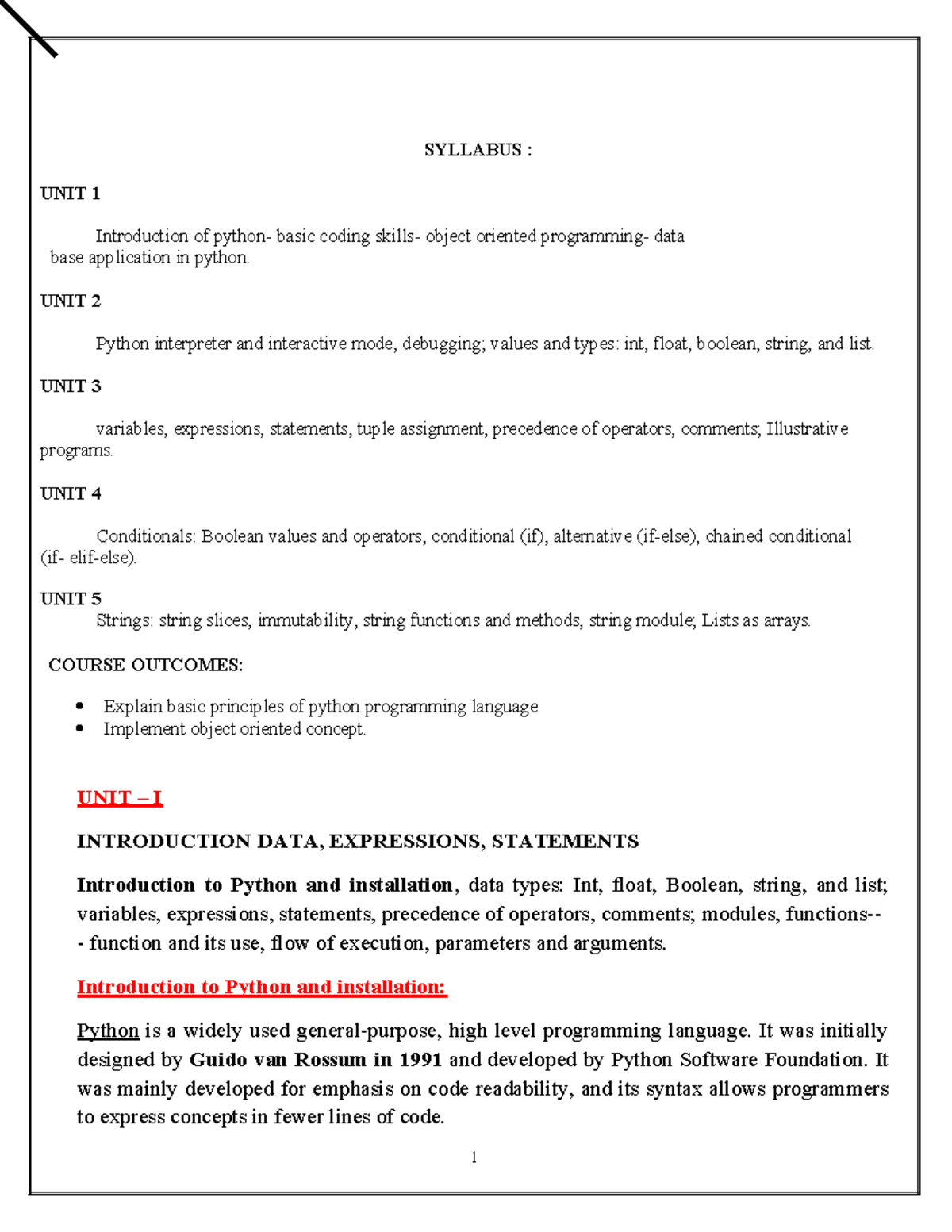 Basics Of Python With Is Algorithms And Data Structures With Oops