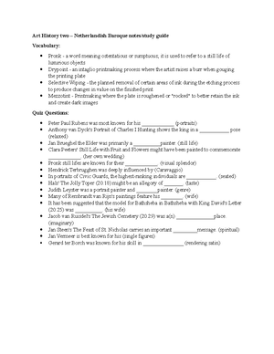 Art History notes - early renaissance - Art History two – Early ...