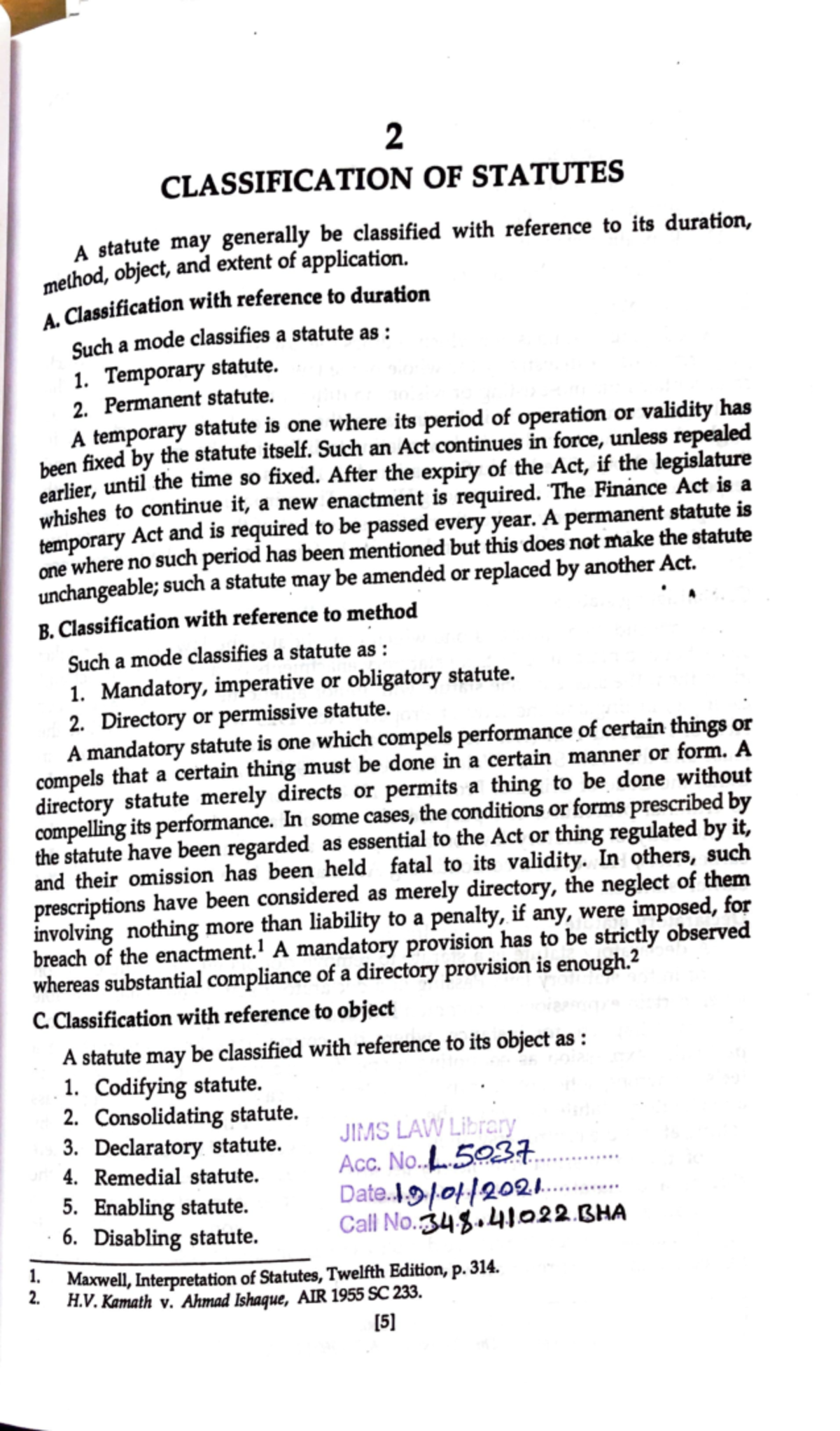 Classification - Notes on classified of interpretation of statues ...