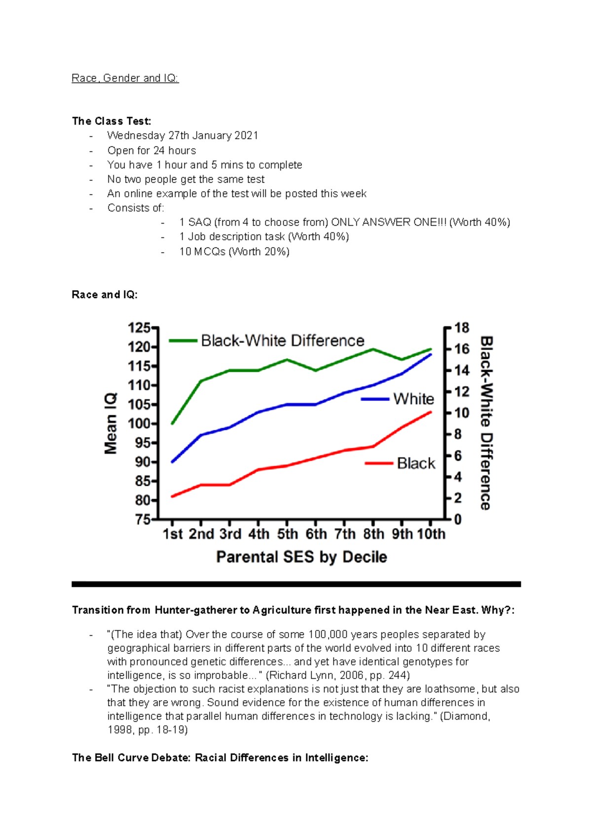 12.1 - Race, Gender and IQ - Race, Gender and IQ: The Class Test ...