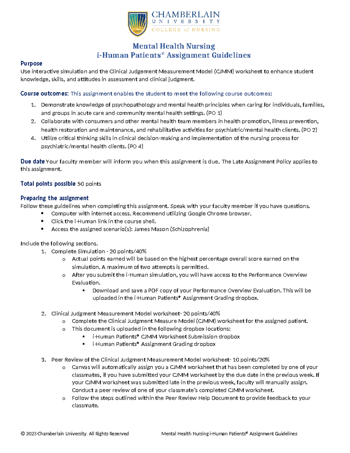 NR326 i Human Patients Assignment Guidelines - i-Human Patients ...