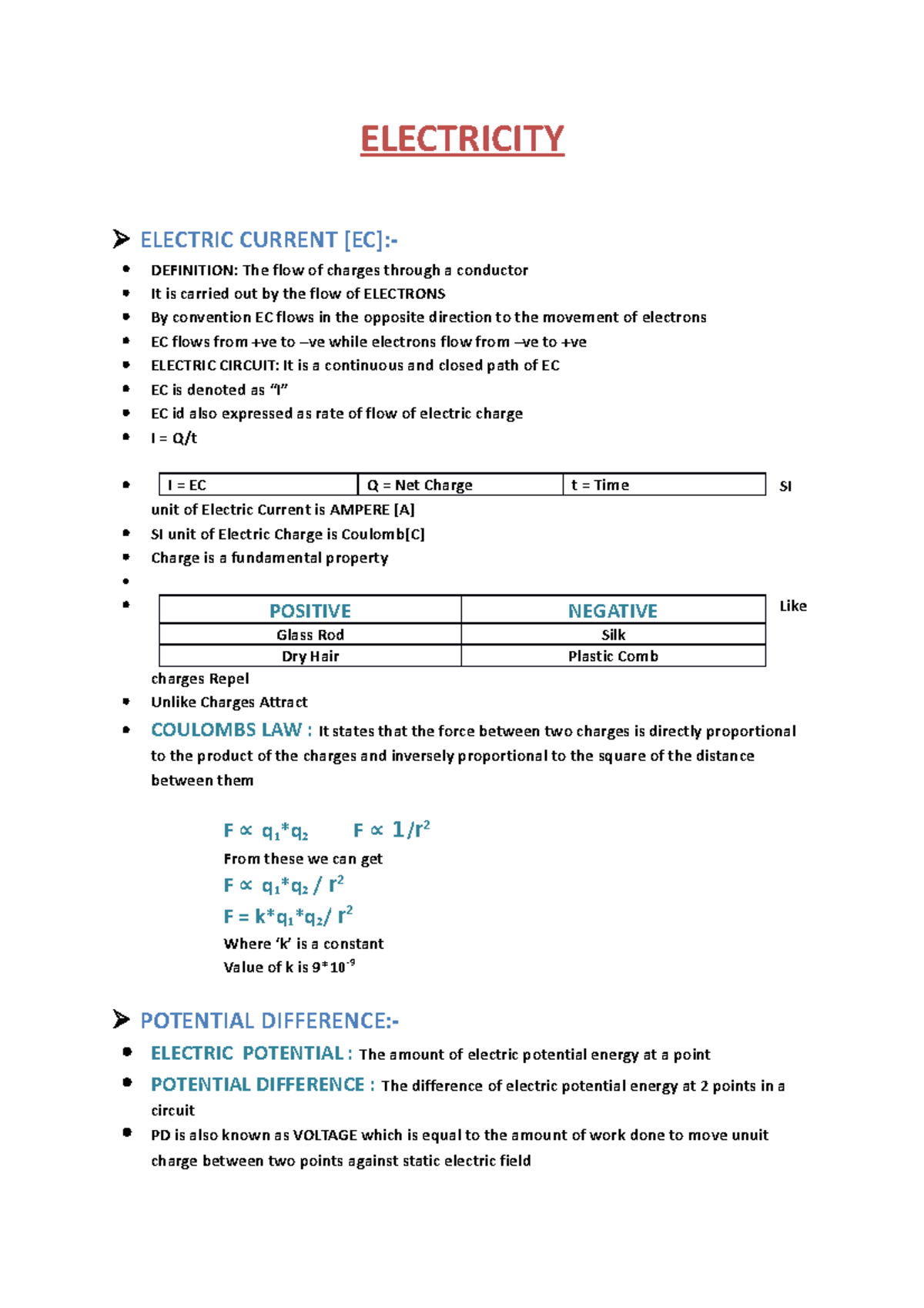Electricity - ELECTRICITY ELECTRIC CURRENT [EC]:- DEFINITION: The flow ...