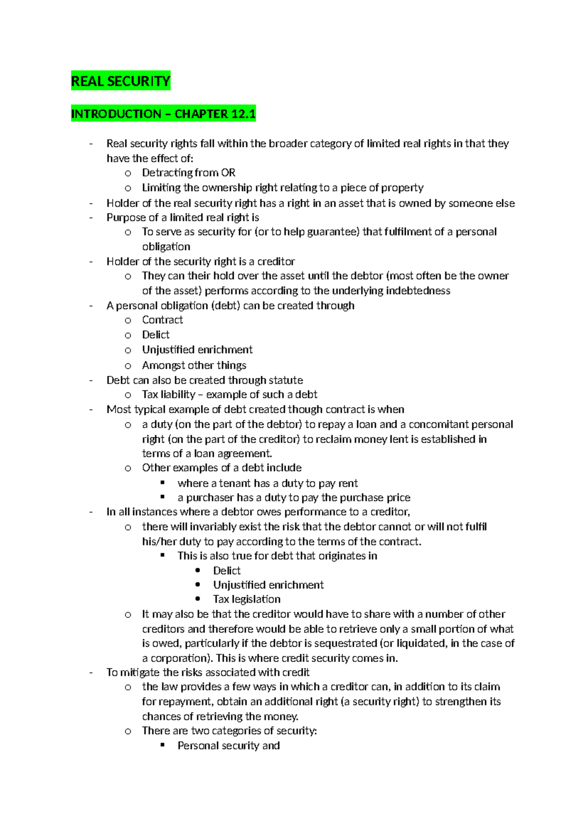REAL Security - Semester Test notes - REAL SECURITY INTRODUCTION ...