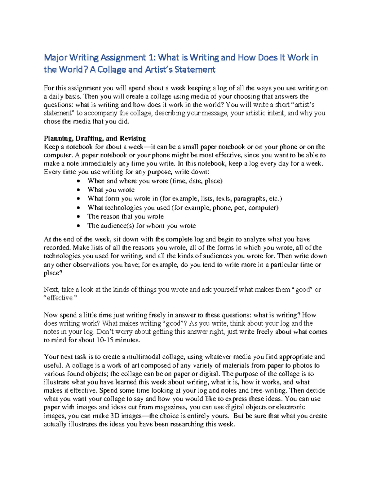 Major Writing Assignment #1 Daehnke - Major Writing Assignment 1: What ...