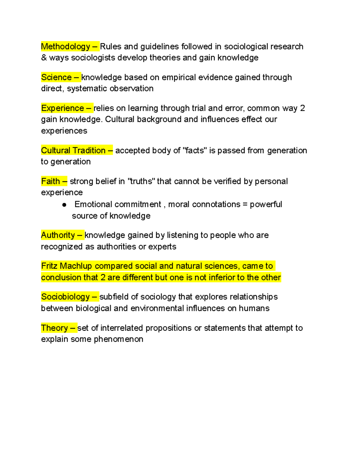 Sociology Chapter 2 - Methodology – Rules and guidelines followed in ...