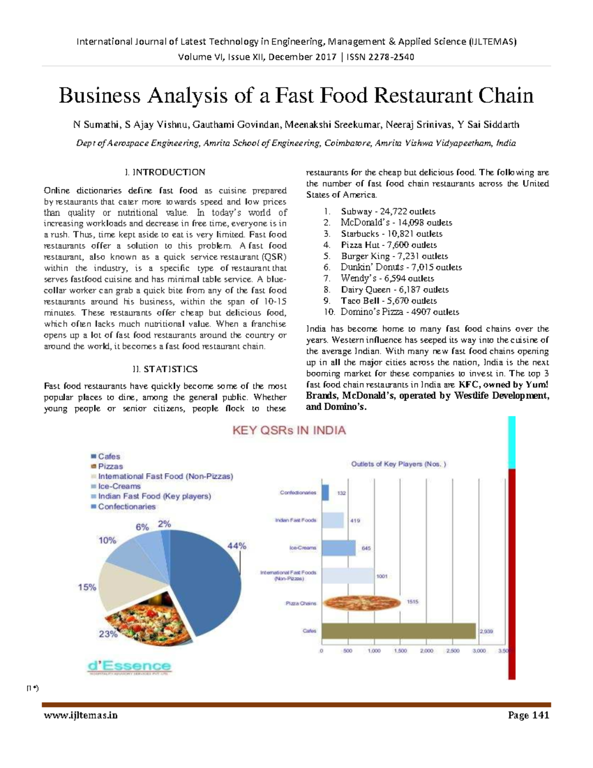 Business Analysis of a Fast Food Restaur - INTRODUCTION Online ...