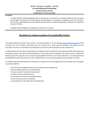 Écriture de journal TP1 - ENT201 - Studocu