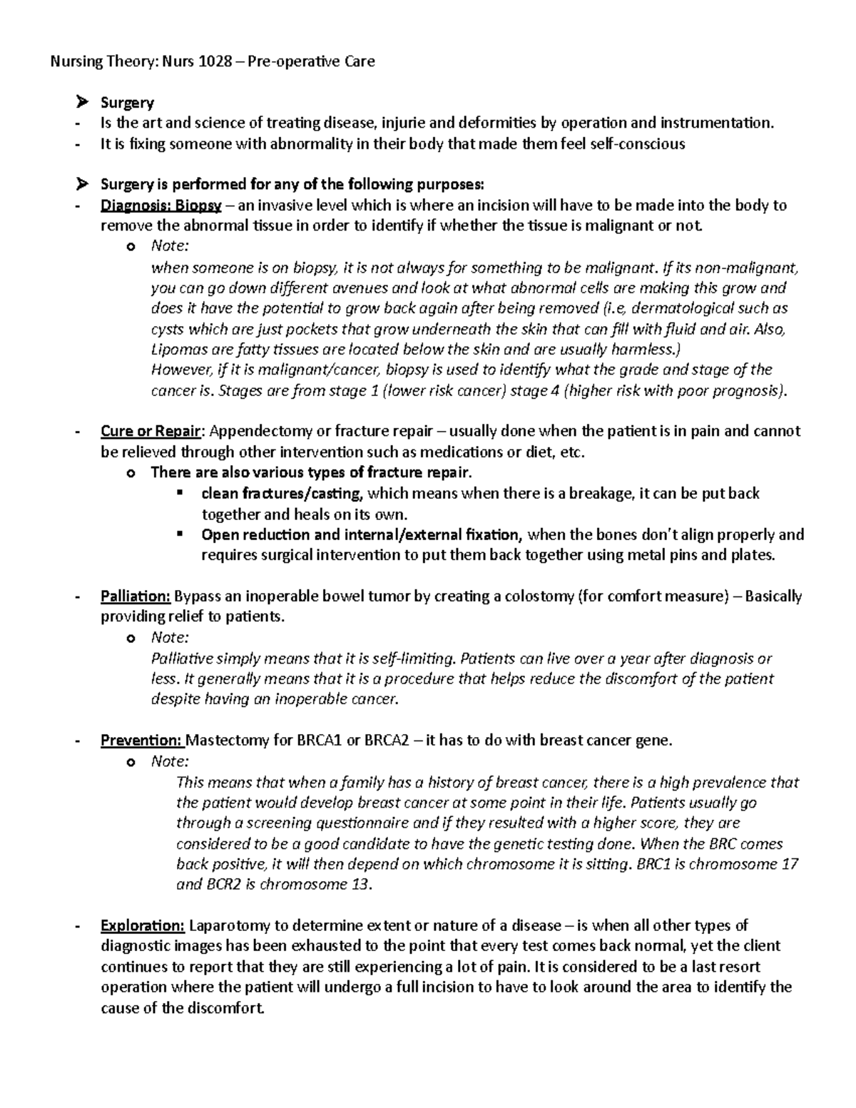 Week 1 - lecture notes - Test 2 - Nursing Theory: Nurs 1028 – Pre ...