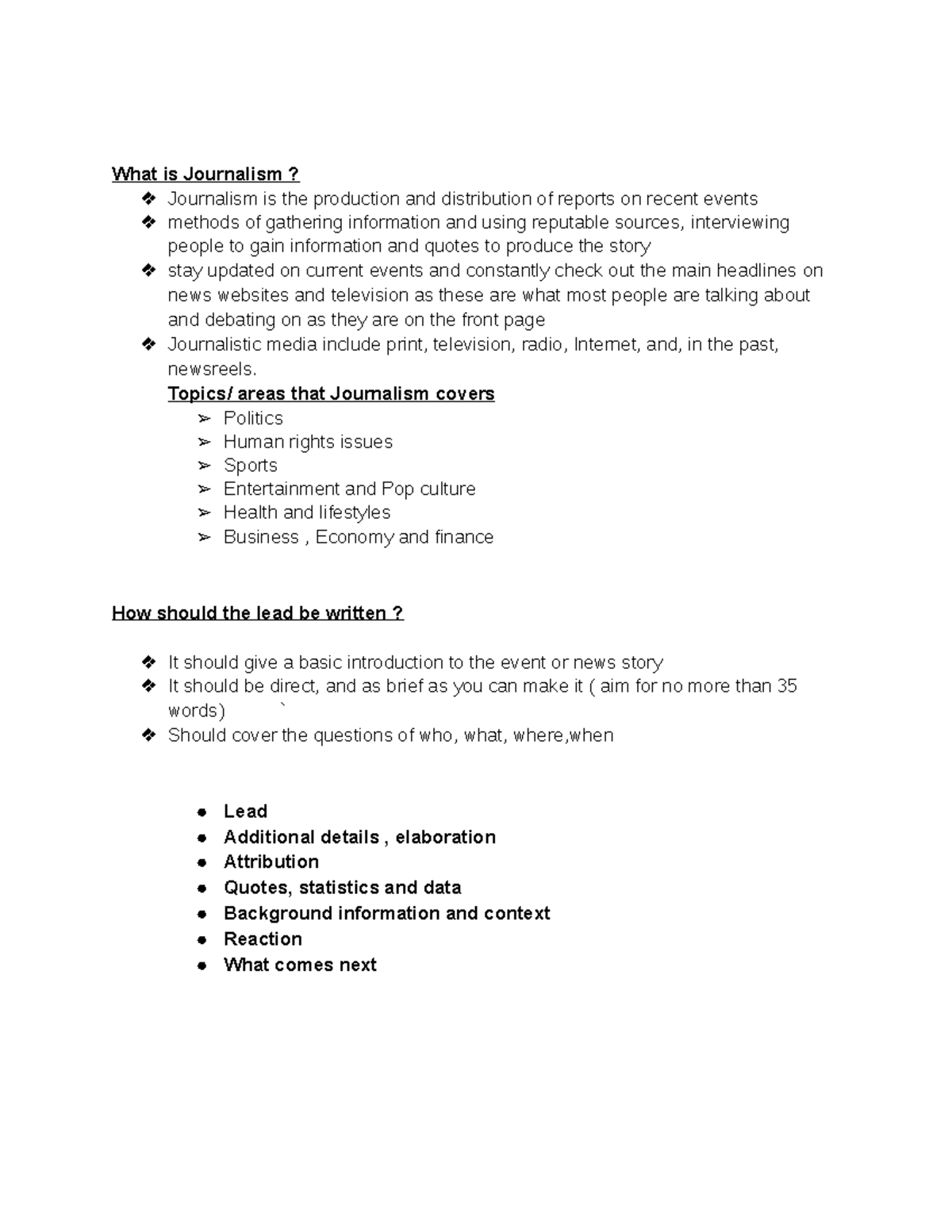 Introduction to Journalism - What is Journalism? Journalism is the ...