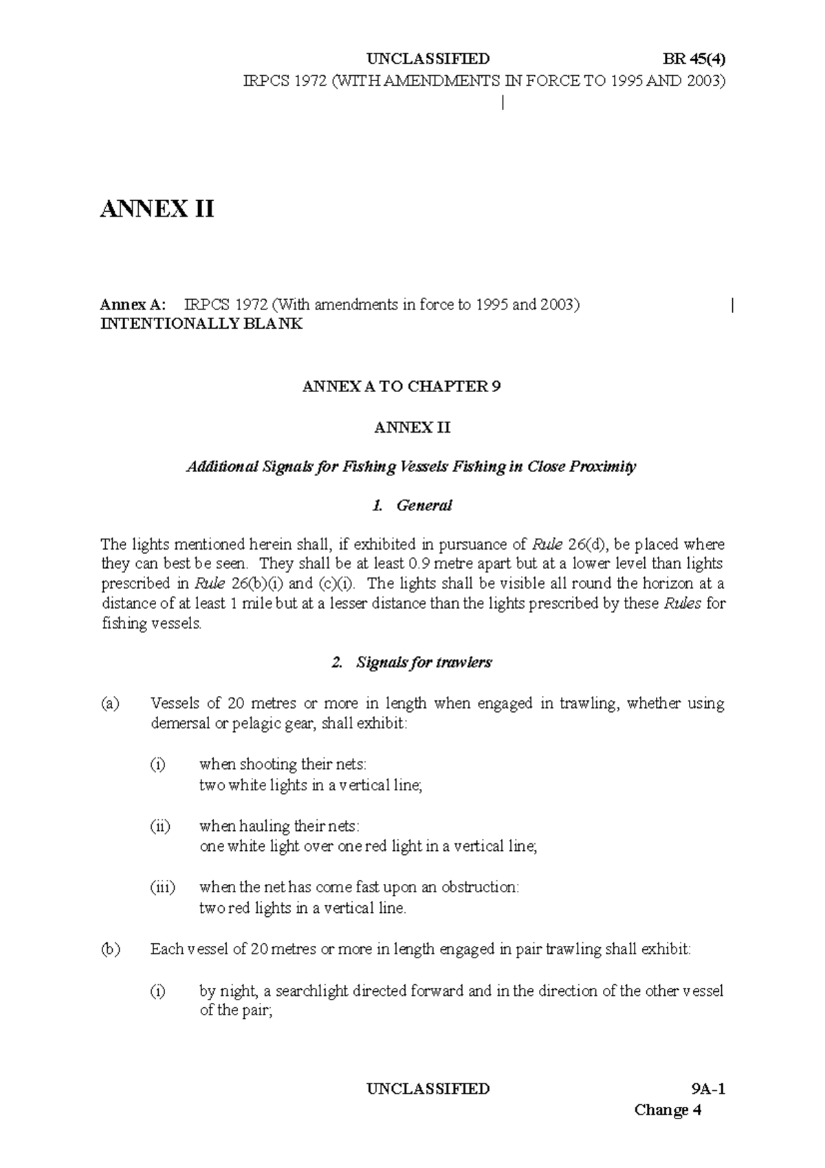 The Admiralty Manual of Navigation (BR 45 Volume 4) Chapter 9 Annex II ...
