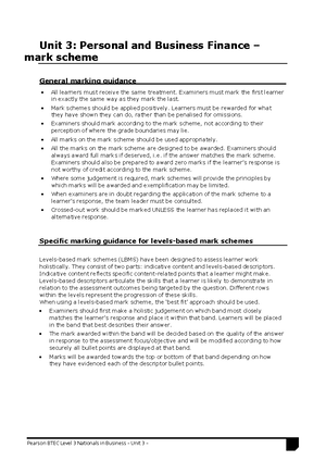 Unit 7 Assessment Guidance 2021-2022 - BTEC L3 Business Unit 7 – Business Decision Making ...