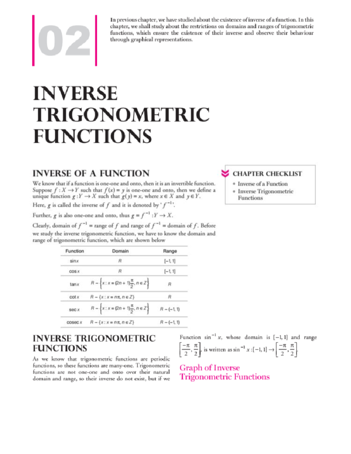 Inverse Trigonometry - In previous chapter, we have studied about the ...
