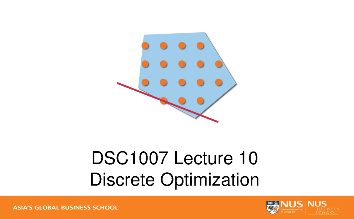 10-Introduction to Discrete Optimization - GET1028 - NUS - Studocu