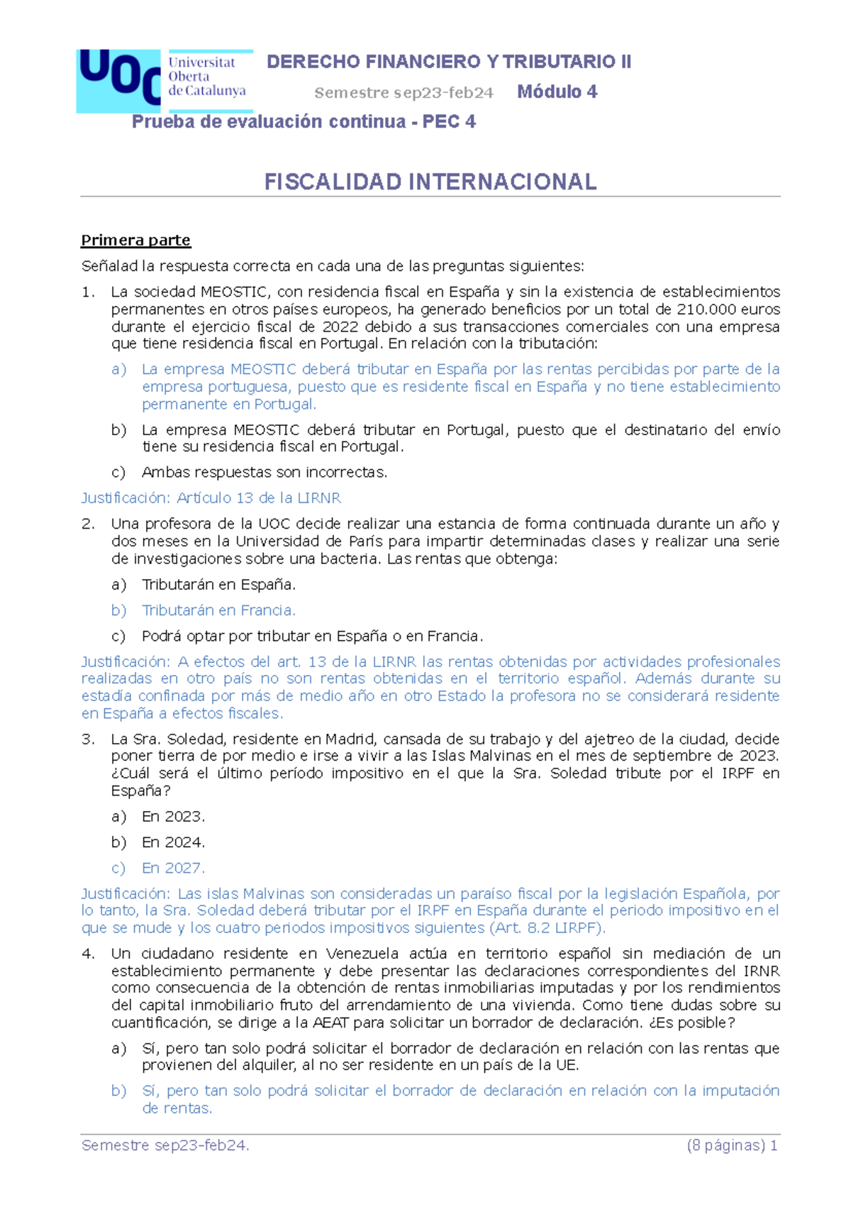 Pec 4 FT resuelta alumna - Semestre sep23-feb24 Módulo 4 Prueba de evaluación continua - PEC 4 ...