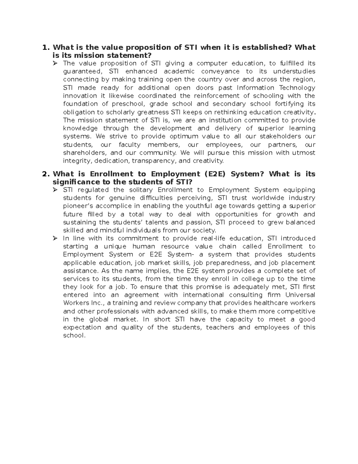 De Luna Euthenics STI - Grade: A+ - 1 is the value proposition of STI ...