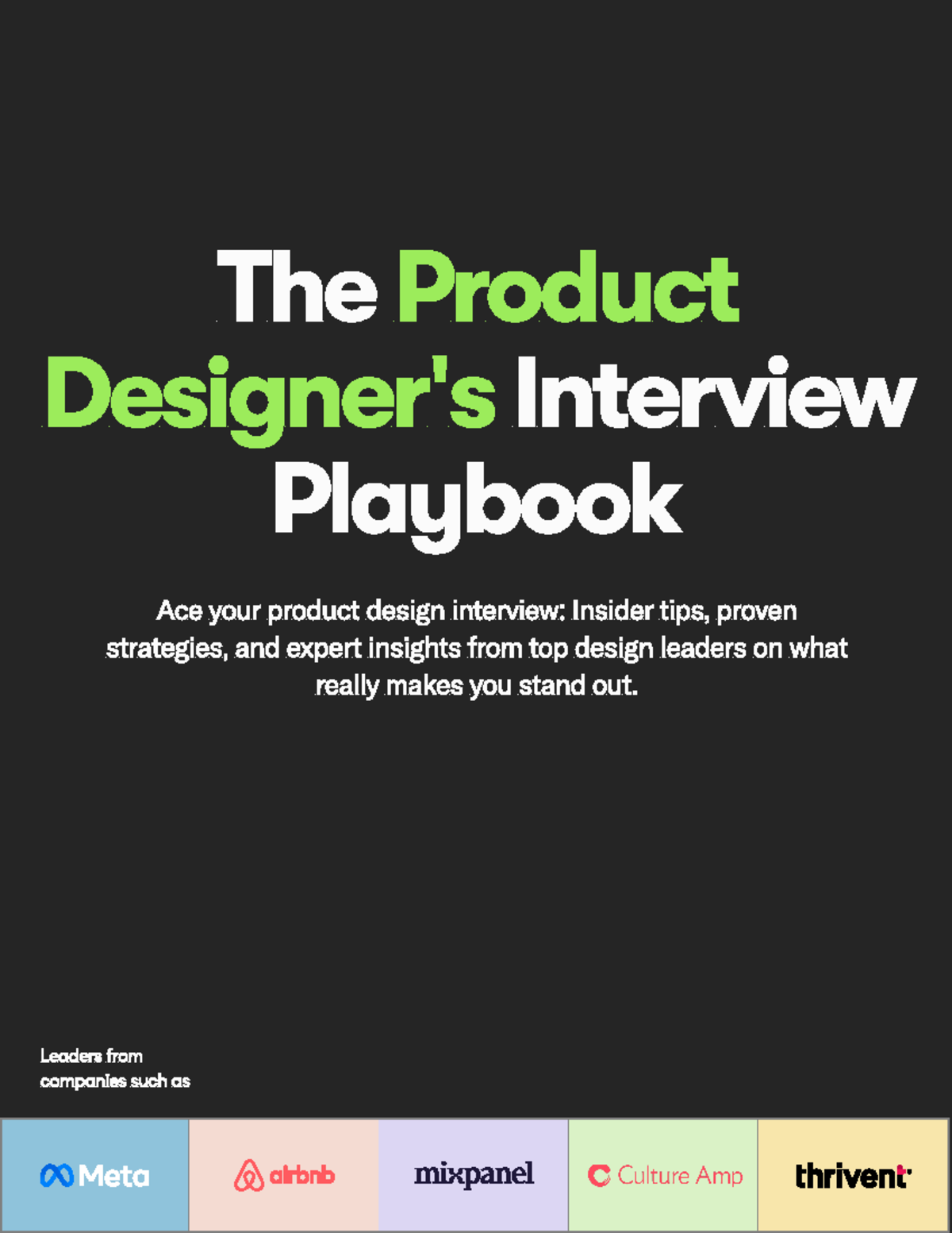 Product Design Interview Playbook - The Interview Playbook Product ...