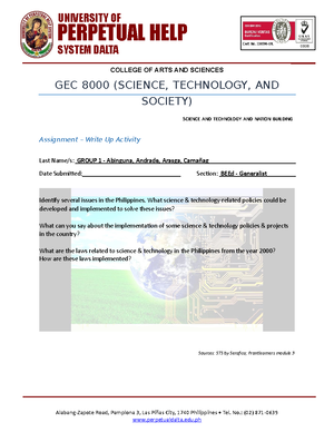 Science-Related Issues And Problems In The Country - ABINGUNA, Almark ...