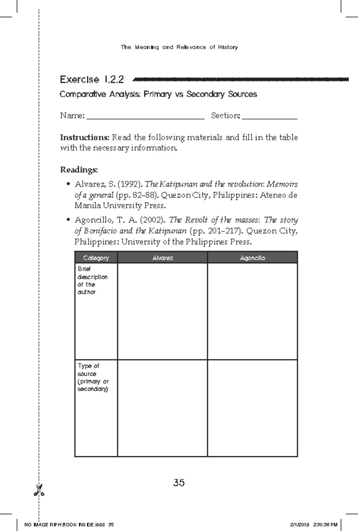Reading in Philippine History p35-38 - The Meaning and Relevance of ...