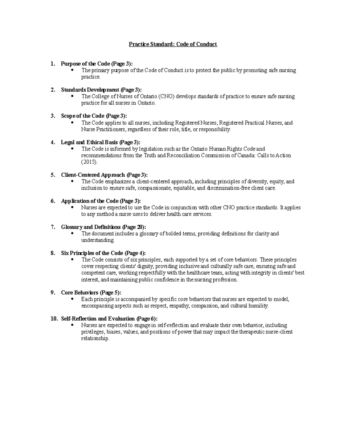 Code of Conduct - Standards Development (Page 3): The College of Nurses ...