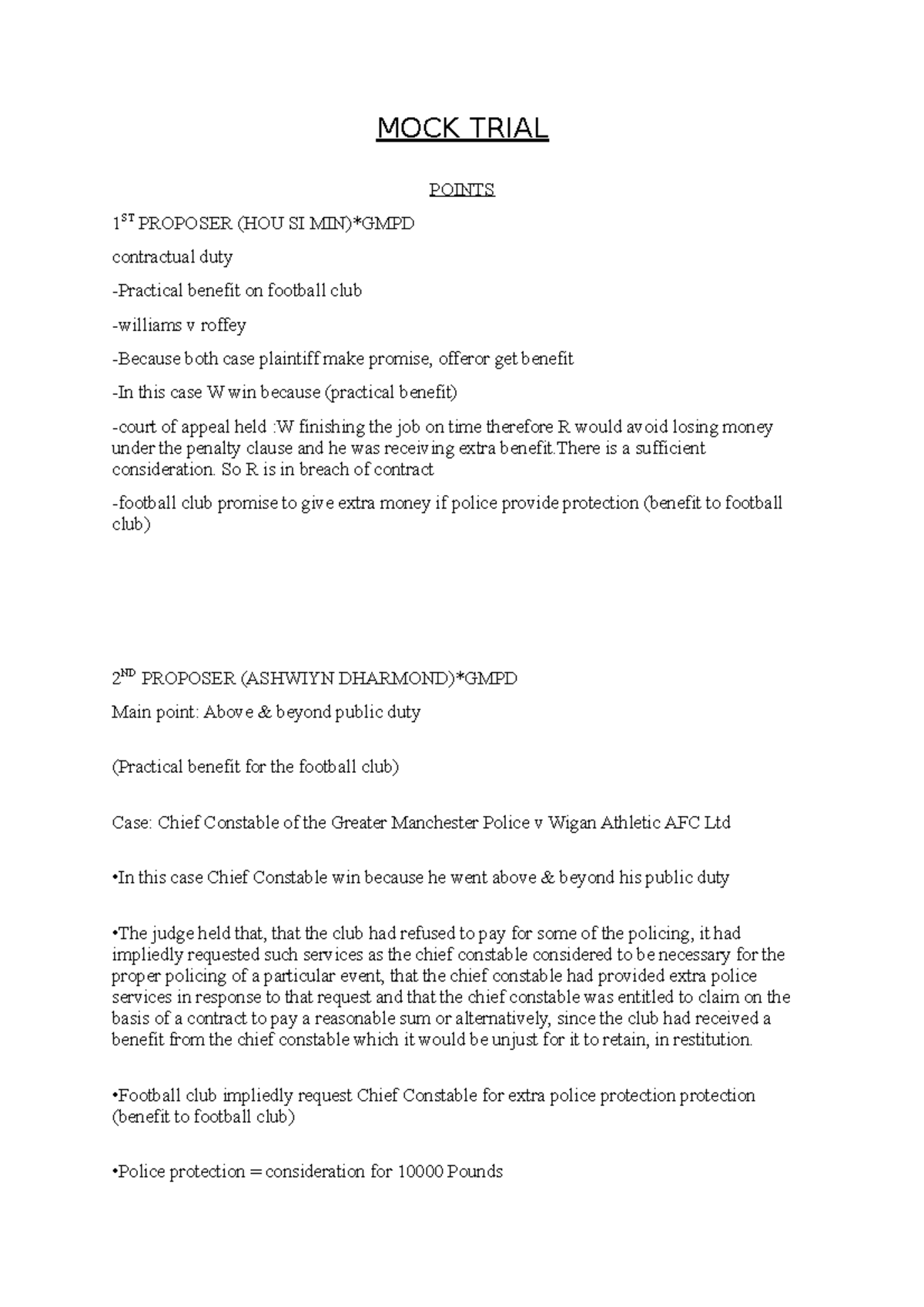 MOCK TRIA1 - GOOD - MOCK TRIAL POINTS 1 ST PROPOSER (HOU SI MIN)*GMPD ...