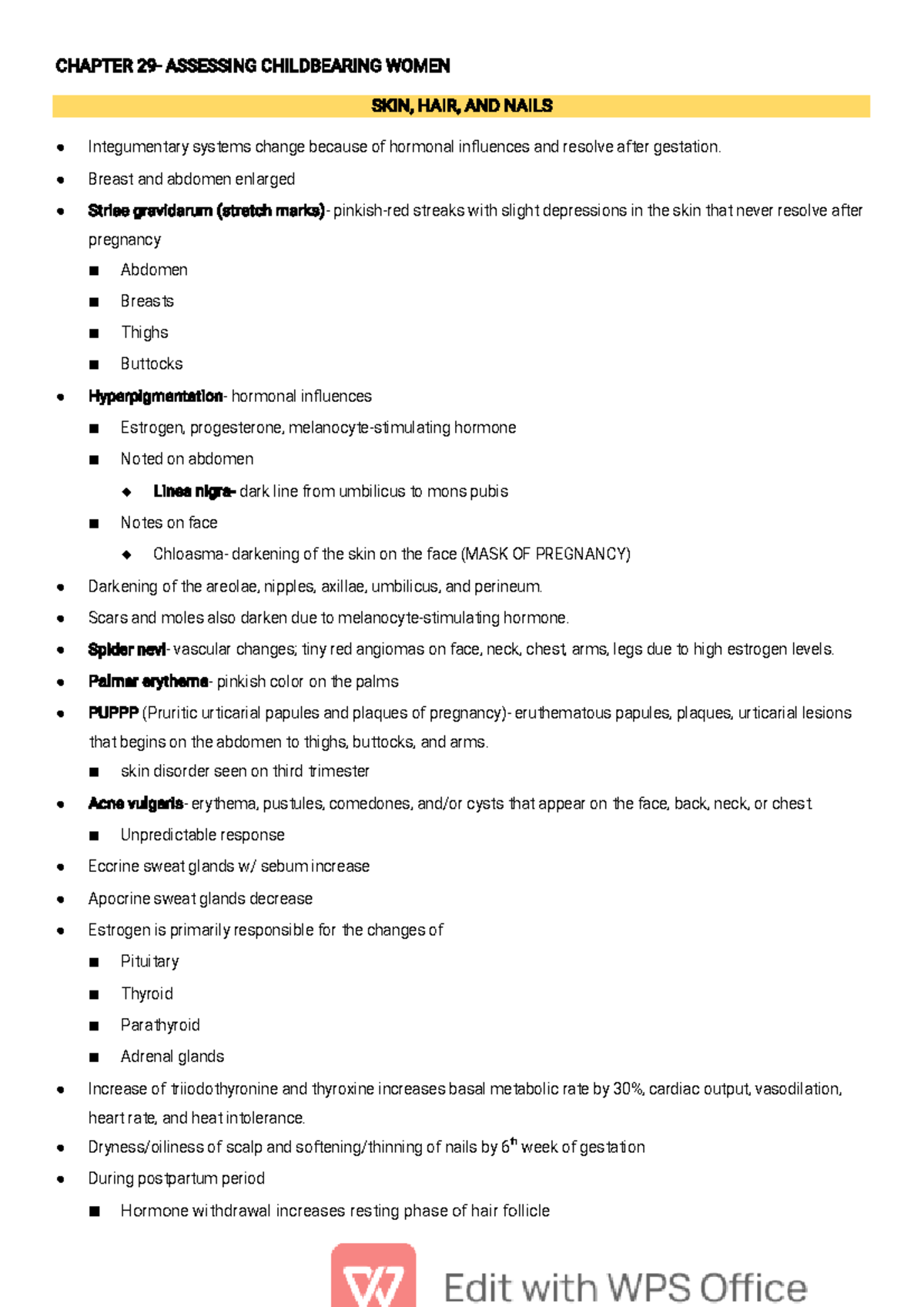 HA - Chapter 29 - ASSESSING CHILDBEARING WOMEN - CHAPTER 29 - ASSESSING ...
