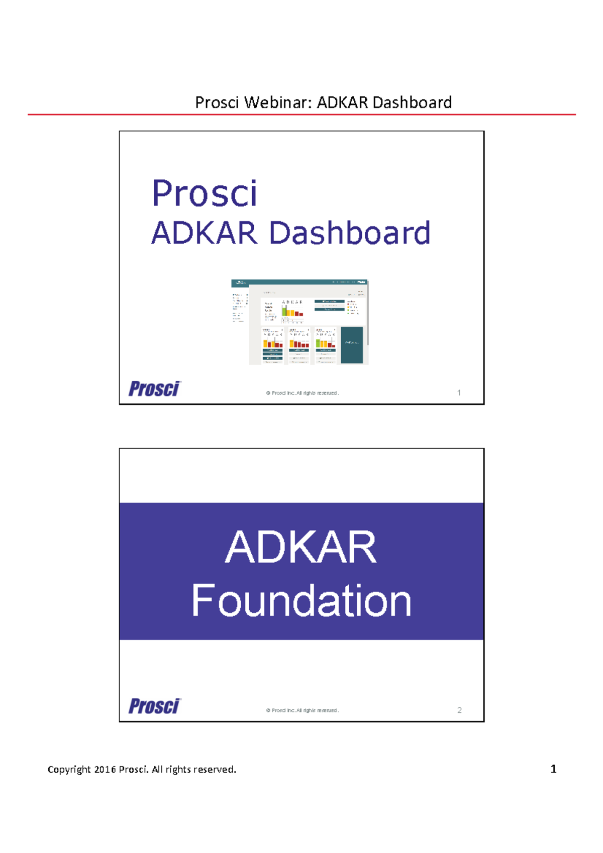 2 Prosci Adkar Dashboard Webinar handout - HR management - Studocu