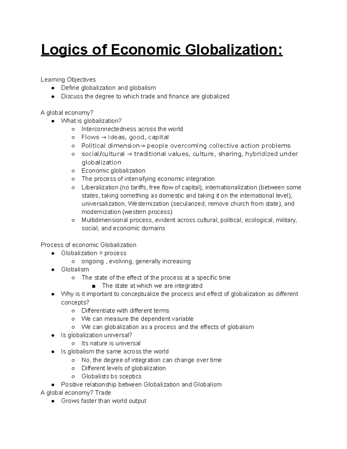 logics of economic globalization - Logics of Economic Globalization ...