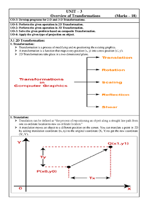 CGR IMP Chapter - 2 - As always don't know - Computer graphics - Studocu