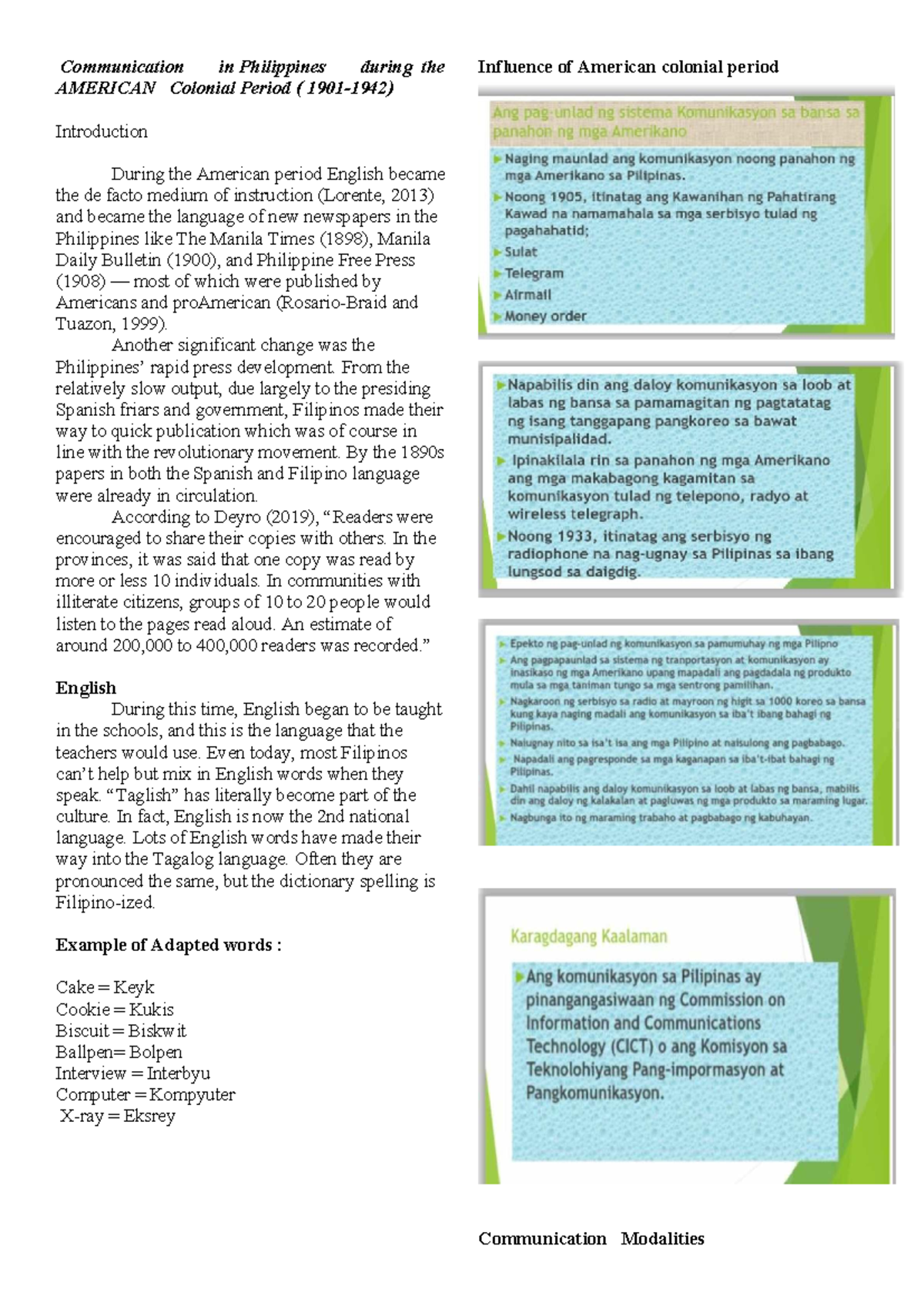 American ICM - jOQHBCibqxBQIHFW - Communication in Philippines during ...