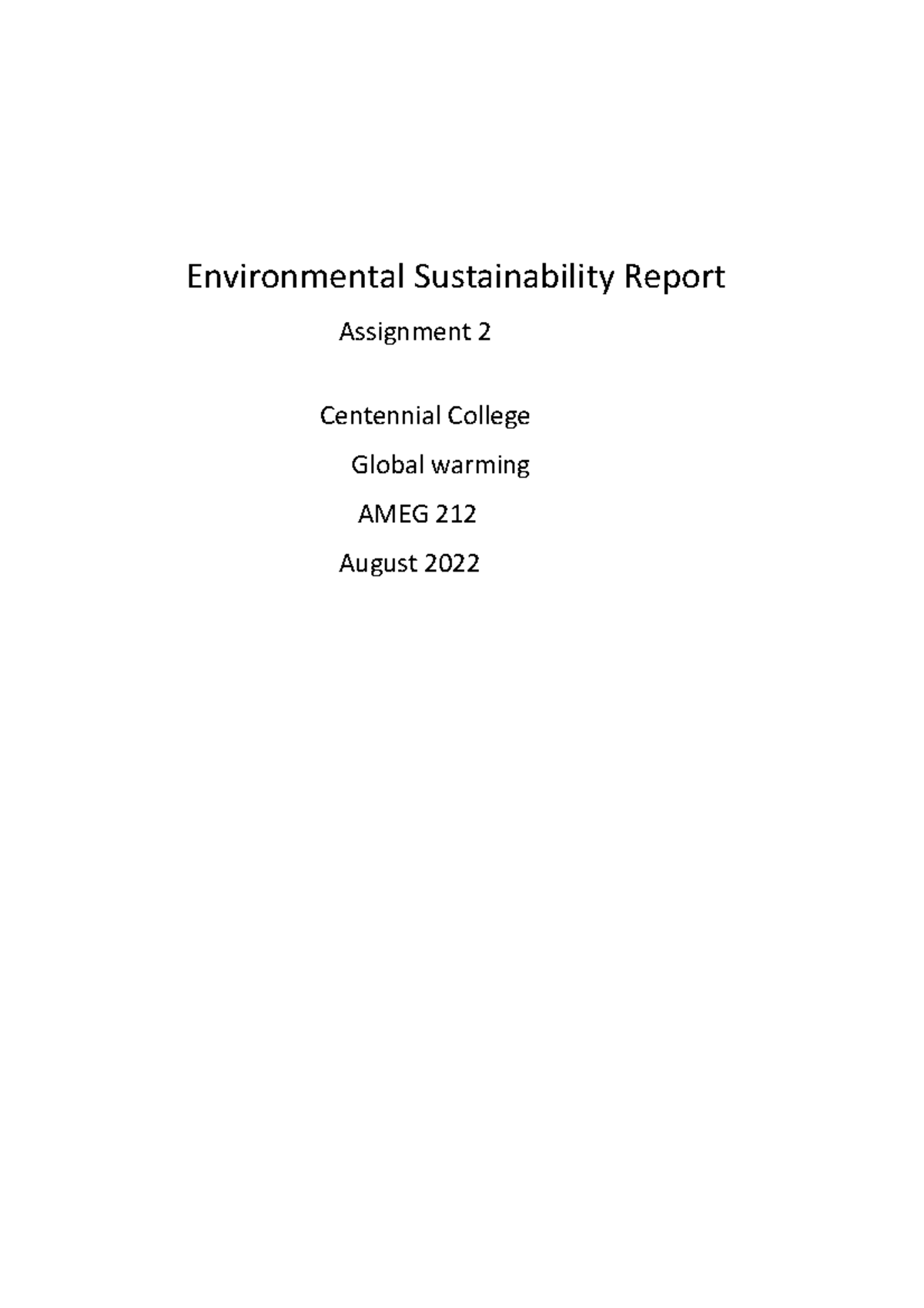 Environmental Sustainability Report, Armaan - Environmental ...