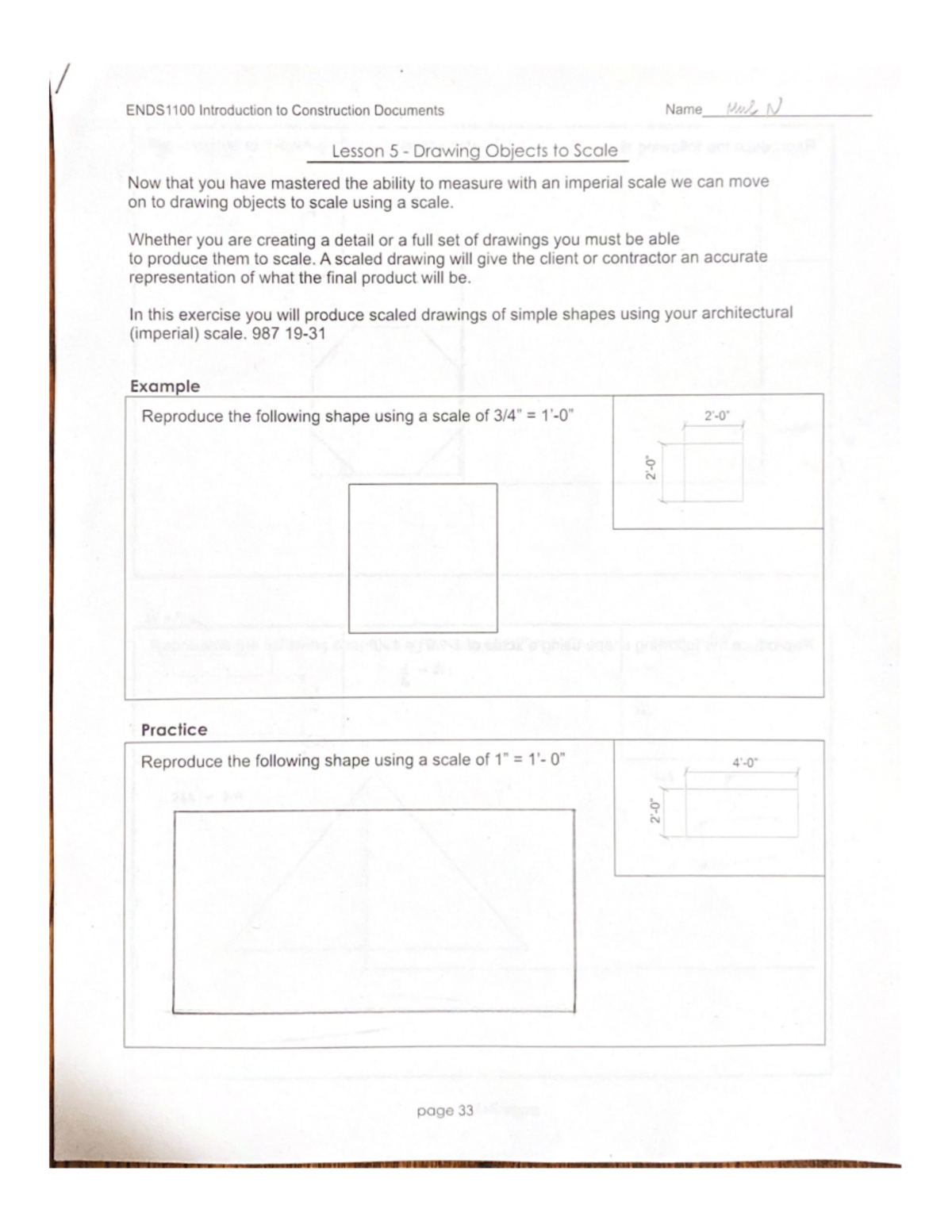 L5-Drawing Object to Scale (Imperial) - ENDS1100 - Studocu