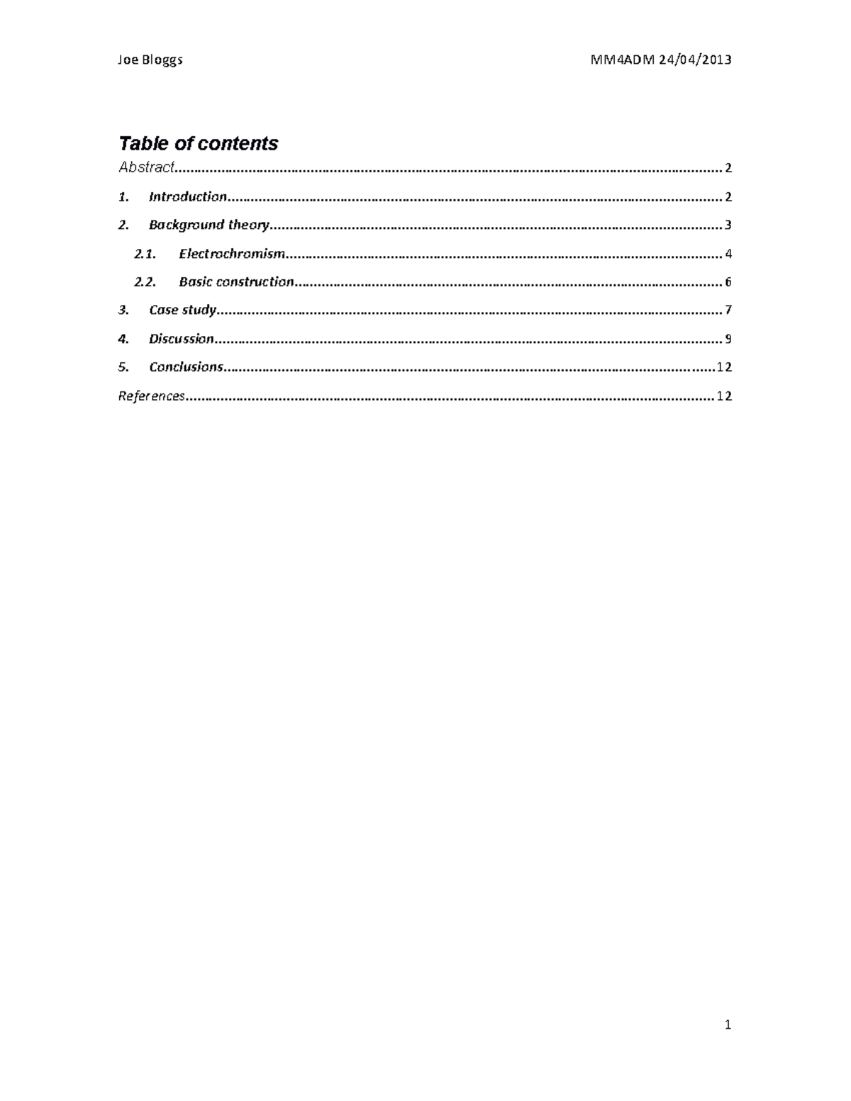 Example report (2).docx653badef 2580613586 - Table of contents - Studocu
