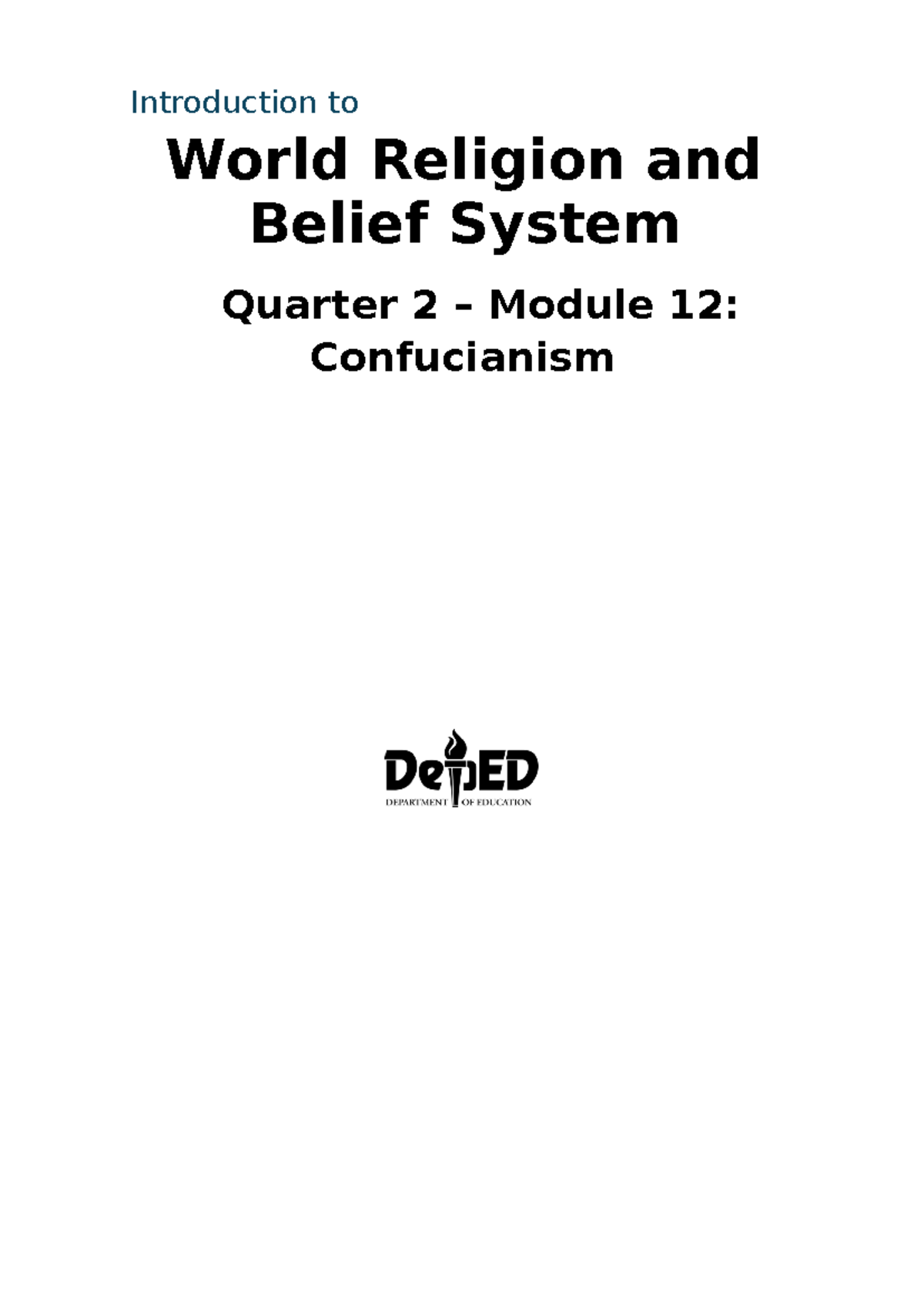 Religion- Confucianism - Introduction to World Religion and Belief ...
