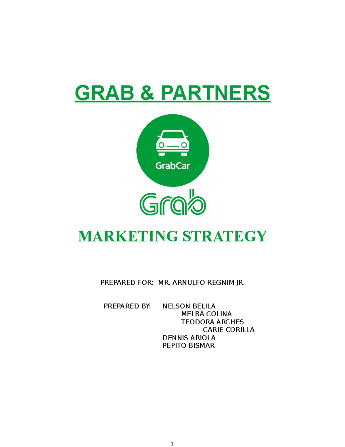 GRAB- Partners - Can be used as lecture materials in business research ...