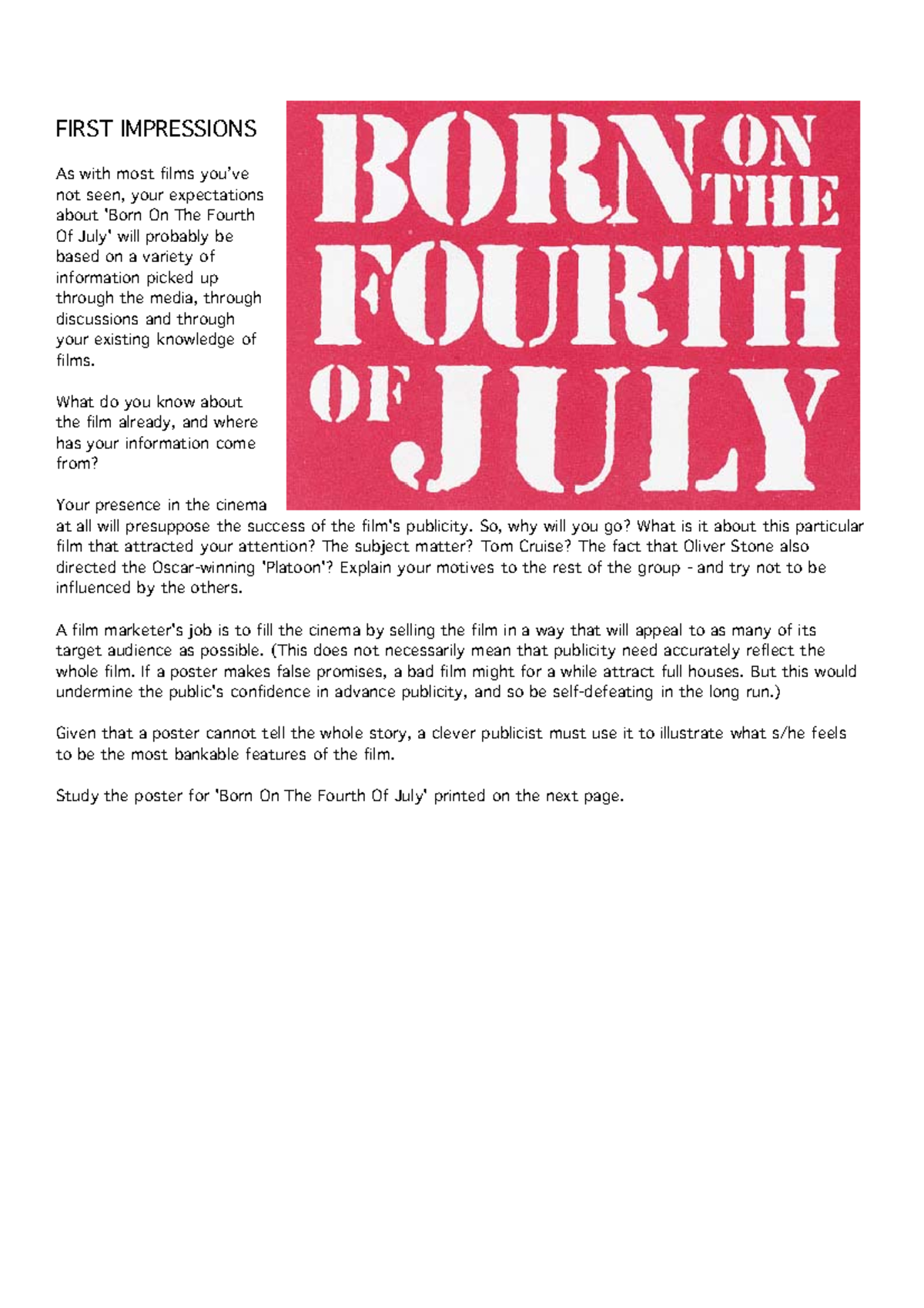 Born4th July - rfrf - History - Studocu