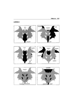 Apuntes Rorschach - UNIDAD 1: PSICODIAGNÓSTICO DE RORSCHACH HERMAN ...