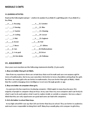 Module 4 CWTS DONE - It contains Activity, Assignment, and a quiz. With ...