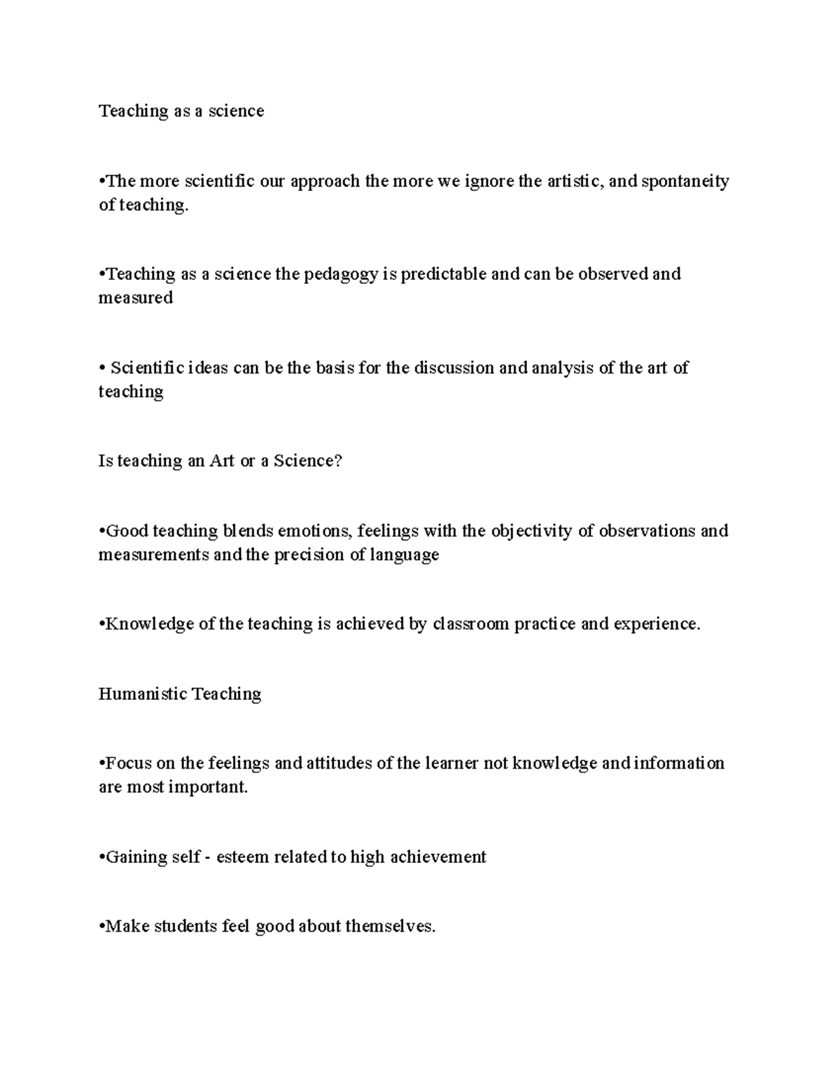 Script IN Eteaprof - Teaching as a science •The more scientific our ...