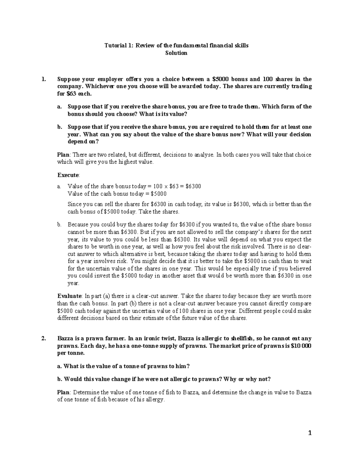 1 Review Solution Tutorial Answer Warning Tt Undefined Function 32 Tutorial 1 Review Of