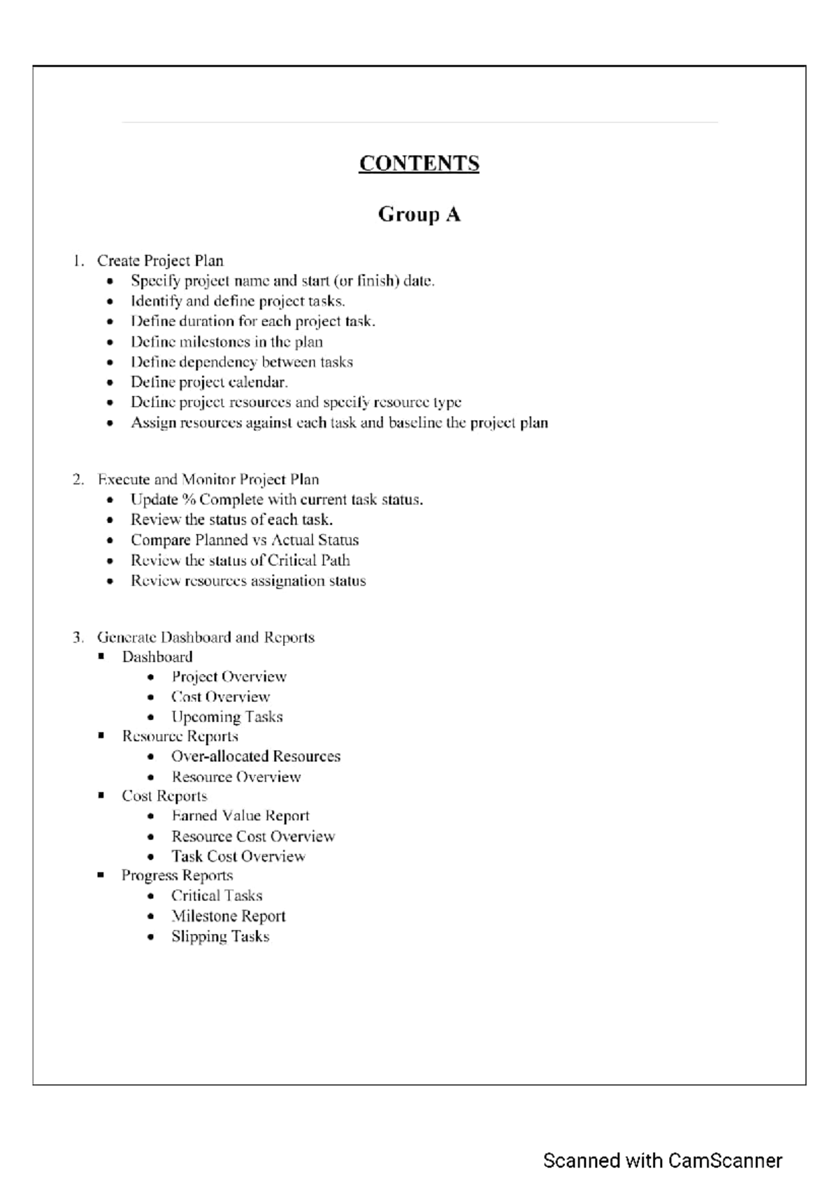 SPM Lab Manual - Given from college - CONTENTS Group A 1. Create ...
