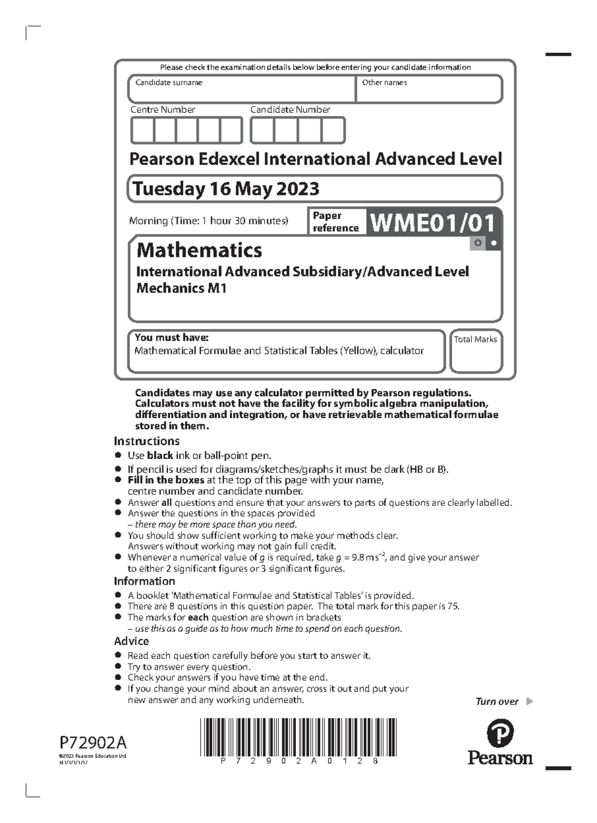 Wme01 01 que 20230516 - Vgyguygu - P72902A0128 Turn over P72902A ©2023 ...