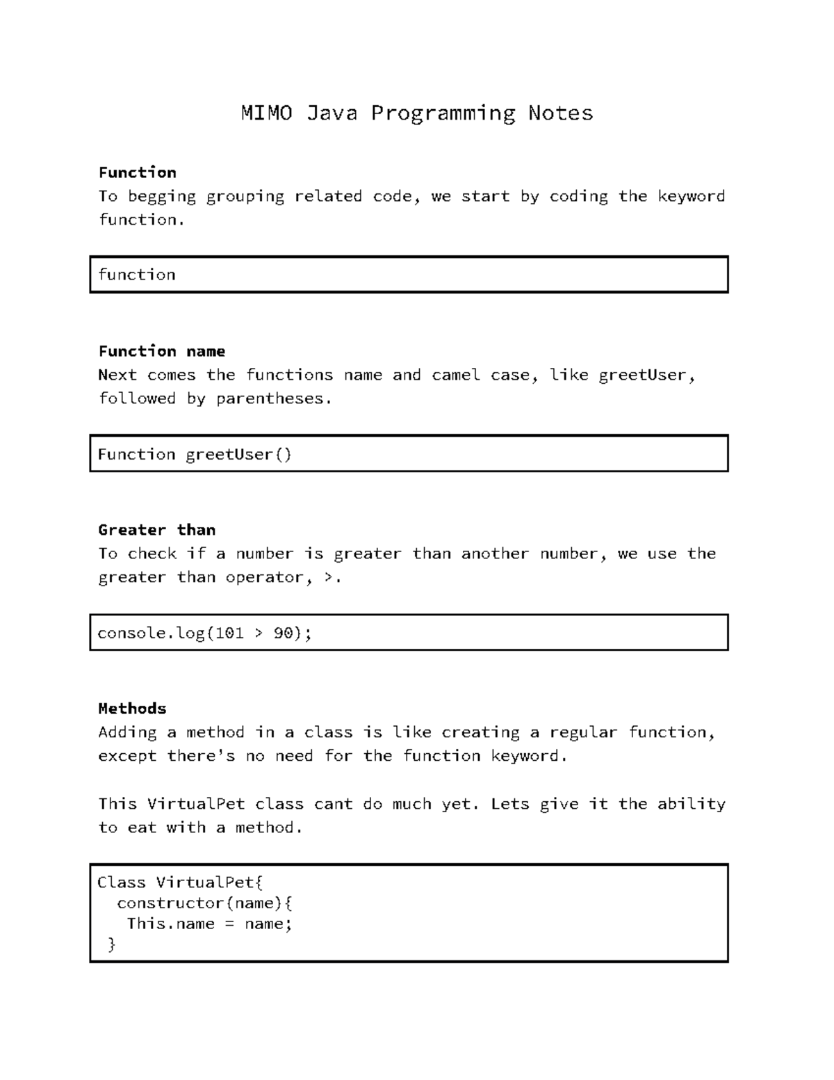 Mimo Java Programming Notes Part B Mimo Java Programming Notes 3526