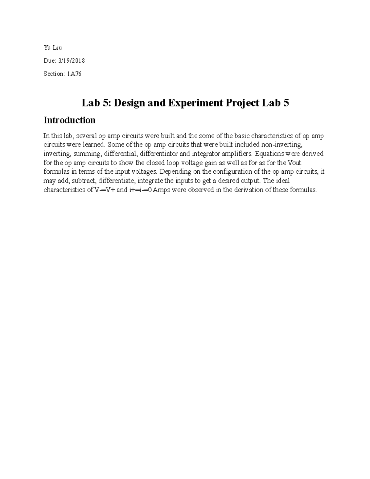 EEE3308 Lab 5 - Homework assignment for Allen Turner - Yu Liu Due ...