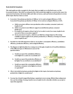 Study Guide 8 Biomes - Biome Study Guide This short study guide ...