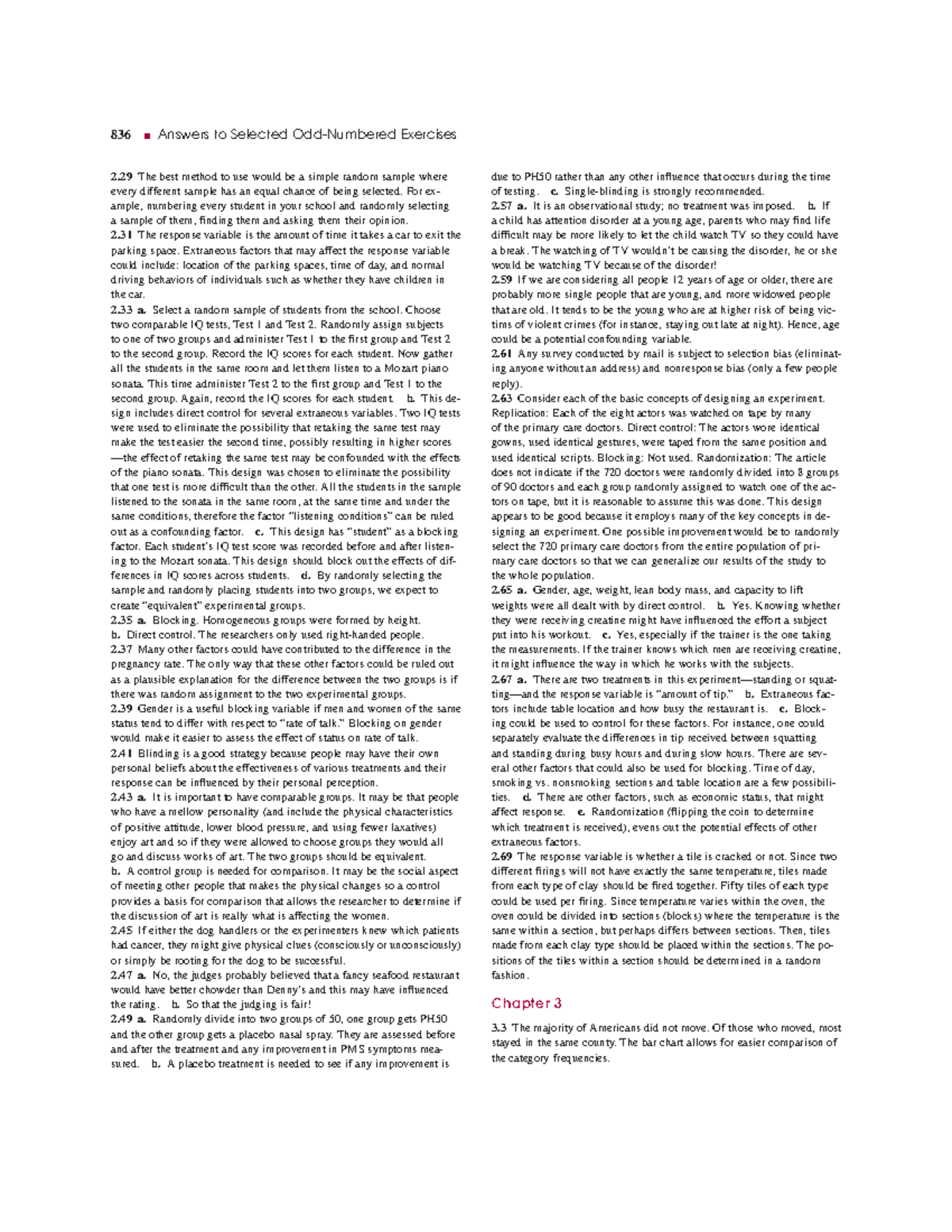 Statistics Textbook-289 - 2 The best method to use would be a simple ...