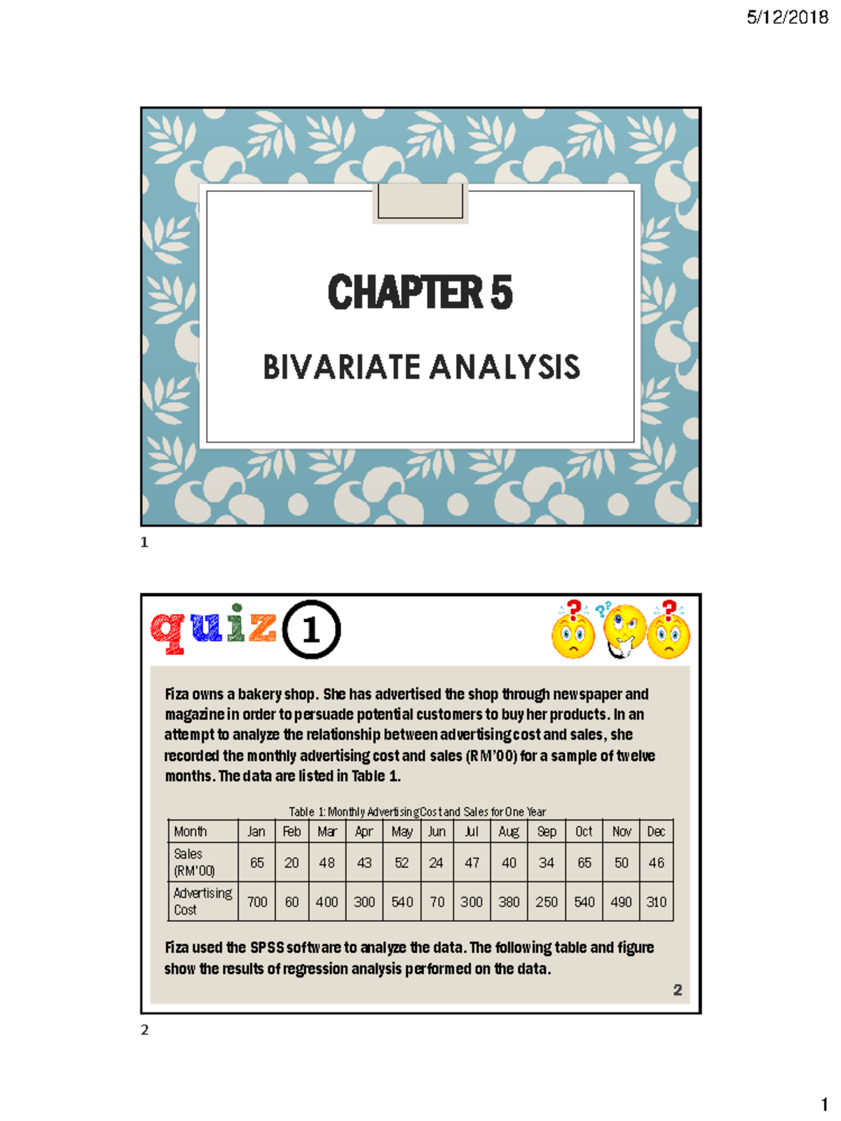 STA404 - Chapter 5 - Solutions TO Exercises - CHAPTER 5 BIVARIATE ...