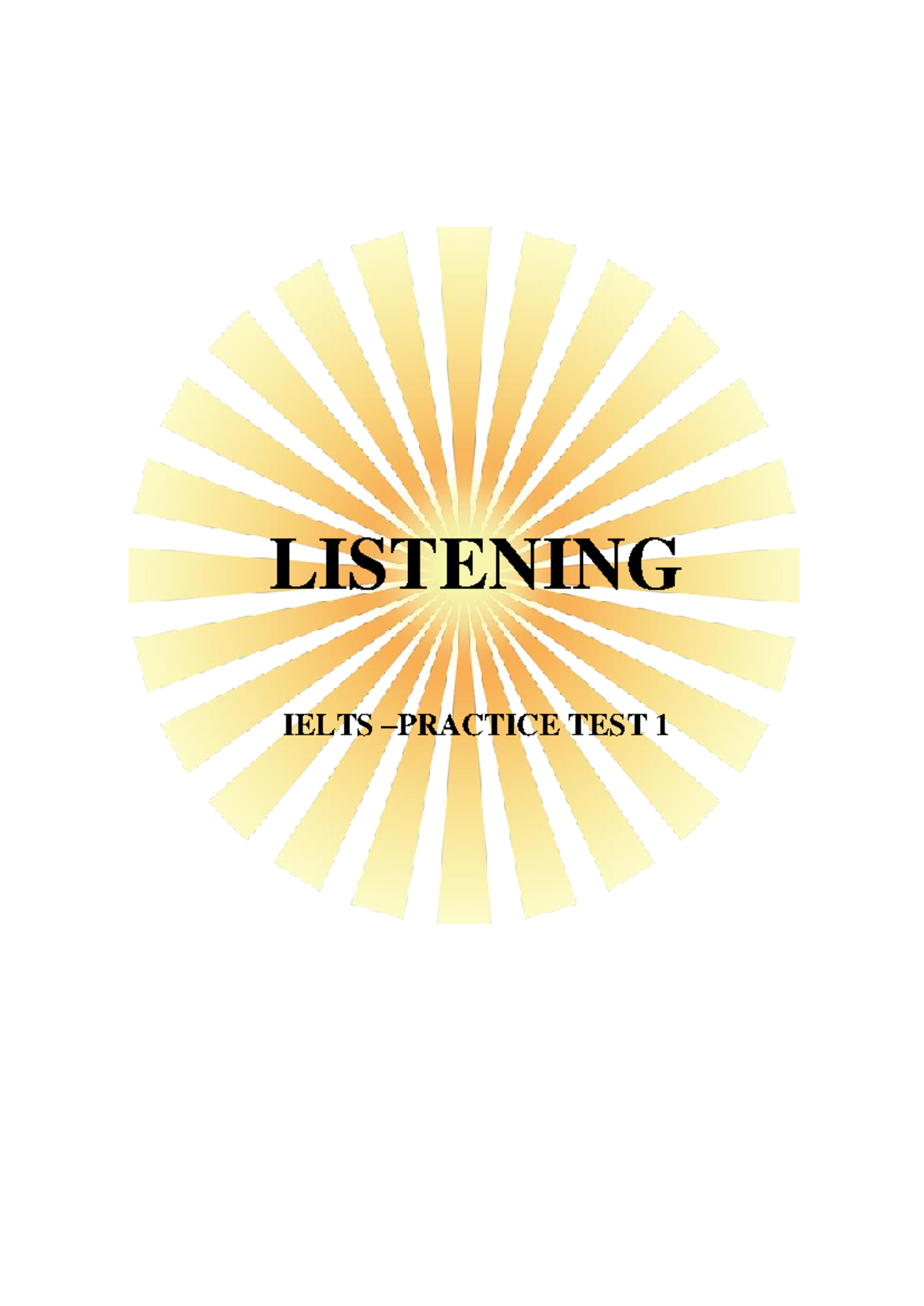 Ielts Listening Practice TEST 1-part 1-6-separate sections - LISTENING ...
