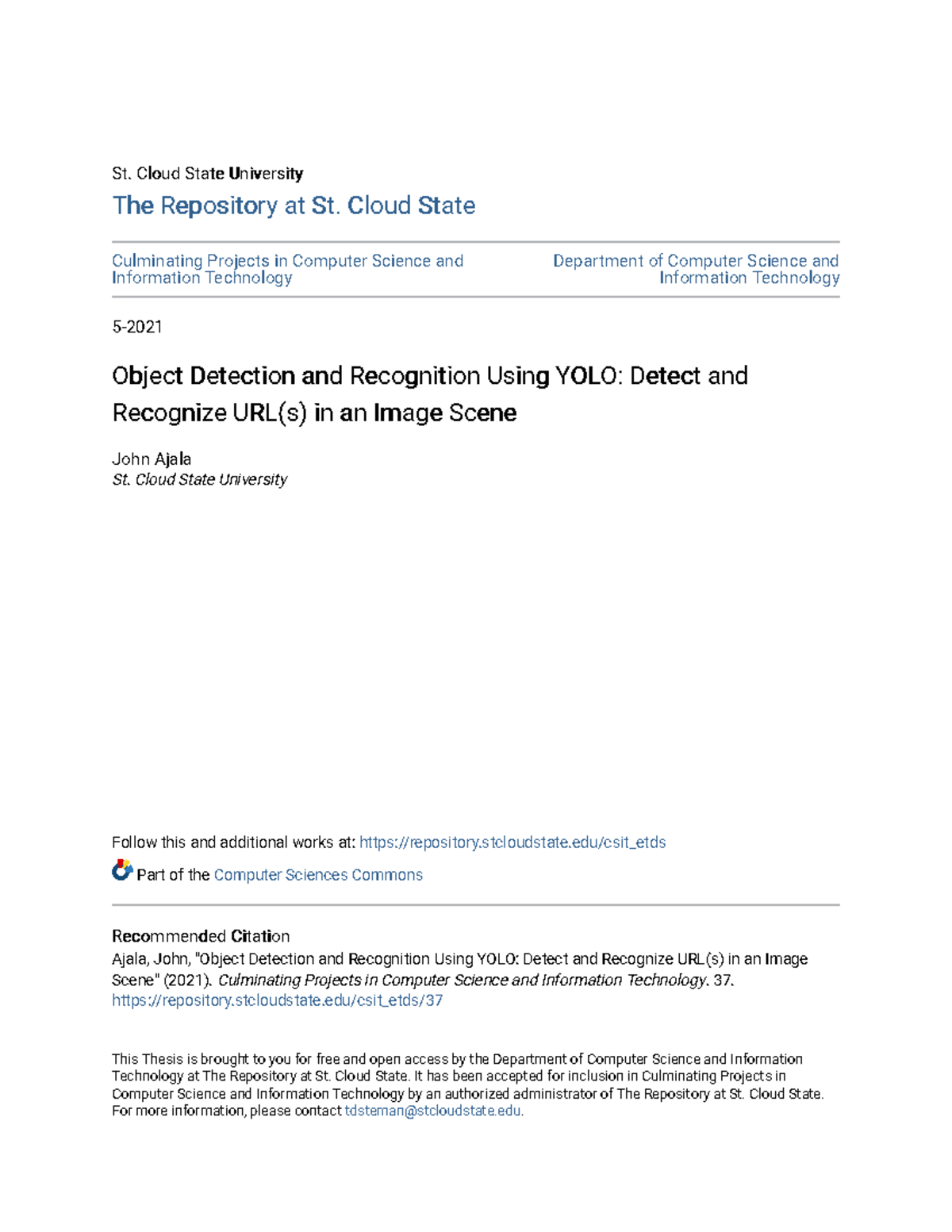 Object Detection and Recognition Using YOLO Detect and Recognize - St ...