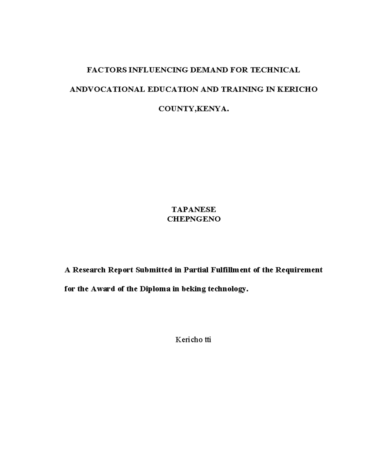 Tapanes Final Project - I need it for group discussion - FACTORS ...