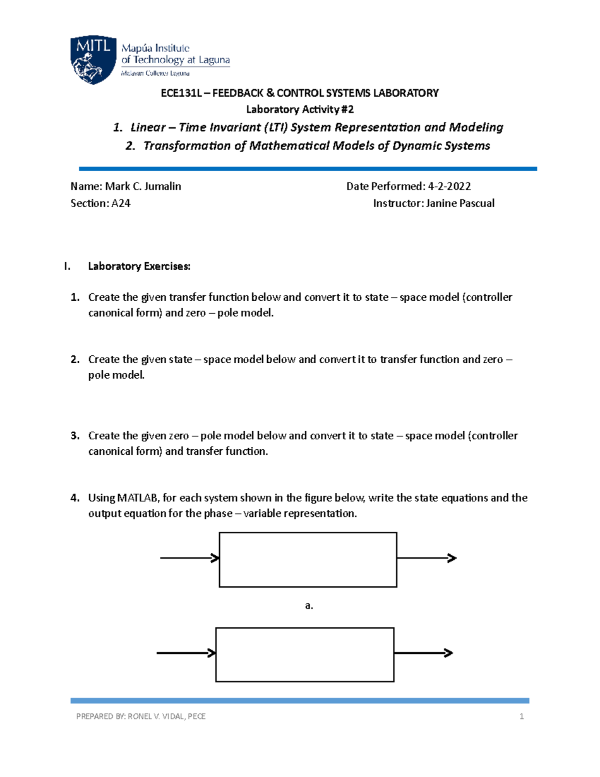 Act2labece 131 323page practicum exam - ECE Special Topics 1 - UPHSD ...